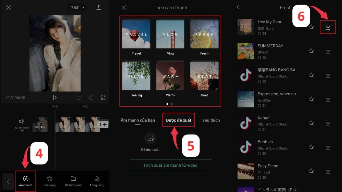 Cách chèn, tải, thêm nhạc vào CapCut chi tiết nhất